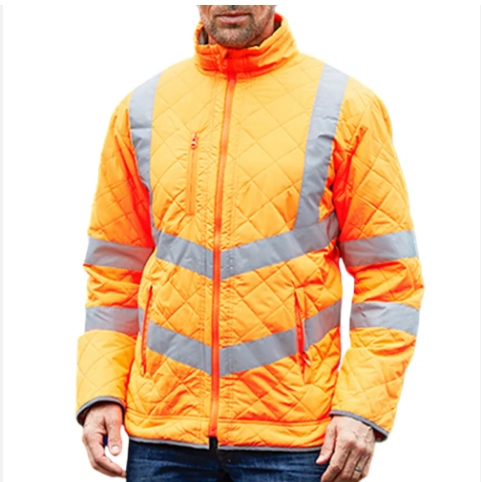 Custom reflective cotton coat Hi-Vis reflective safety jacket outdoor ...
