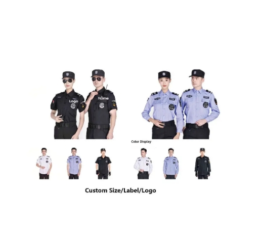 Customized Security Shirt Logo Print Design Security Guard Uniform Suit ...