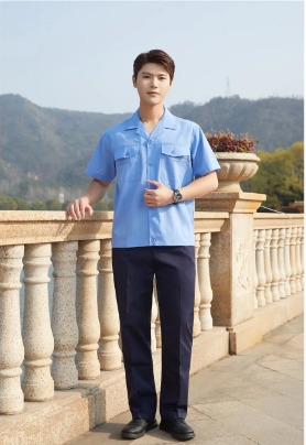 Summer work uniform set men thin long short-sleeved site workshop labor ...